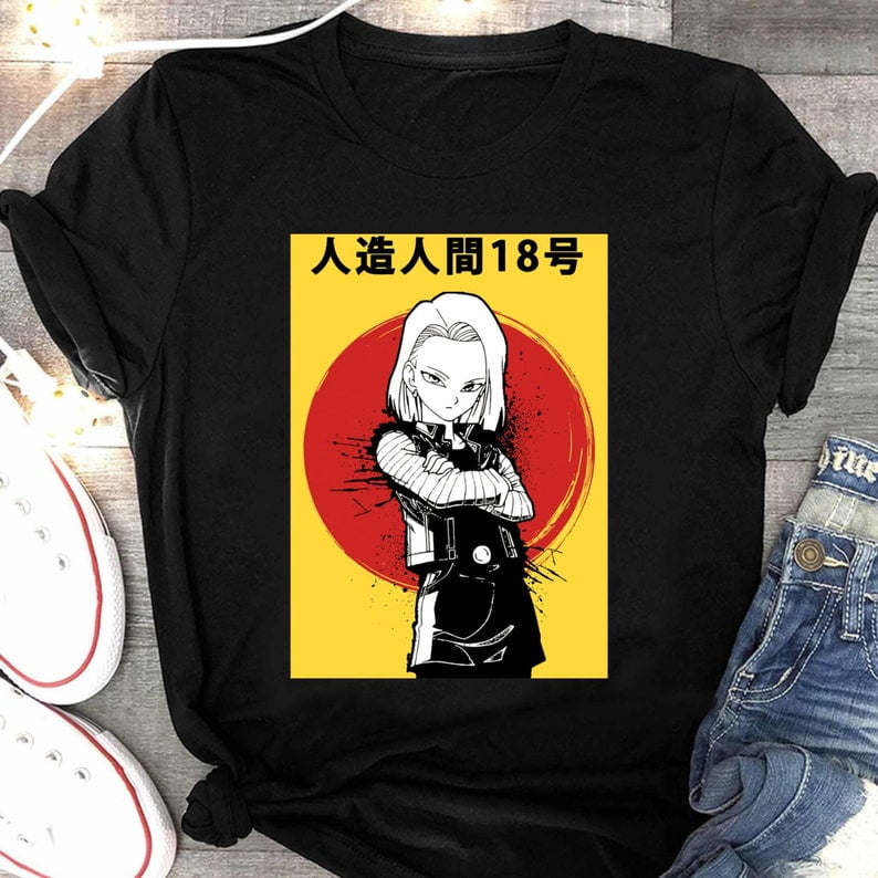Android DBZ Anime Shirt, Dragon Ball Android Girl Shirt, Lazuli Dragon ...