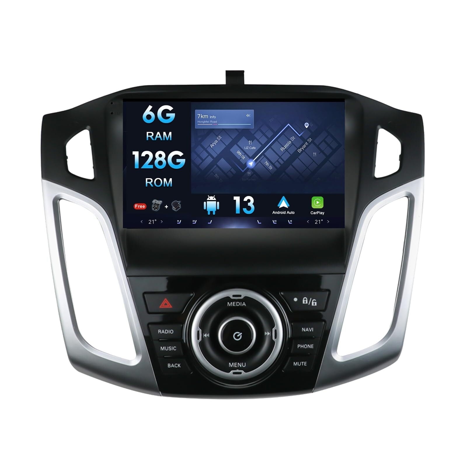 Android Double Din Car Stereo for Ford Focus 2012-2018 | Head Unit 6G ...