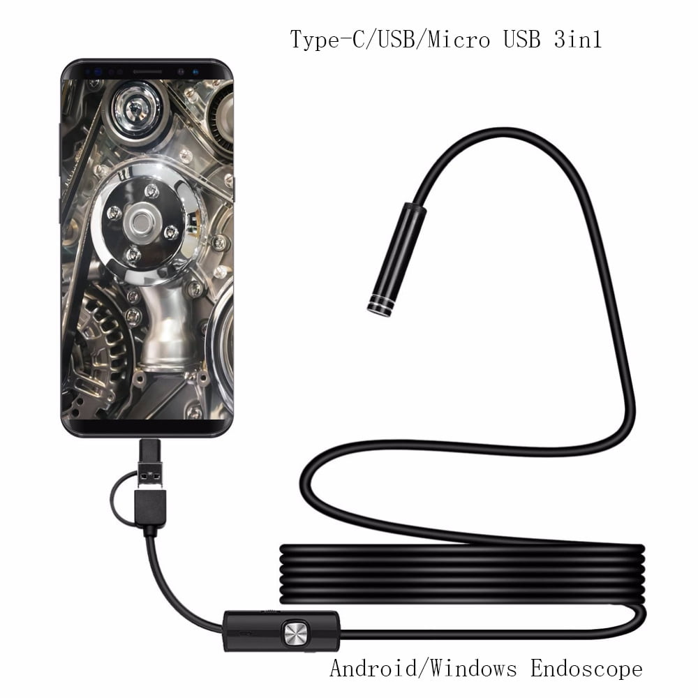 Android Endoscope Camera HD 1200P Semi-Rigid/Hard Cable 1m 2m 5m 10m ...