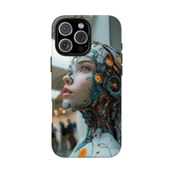 Android Girl Cyborg Robot Phone Case for iPhone 17 through 11 Pro Max ...