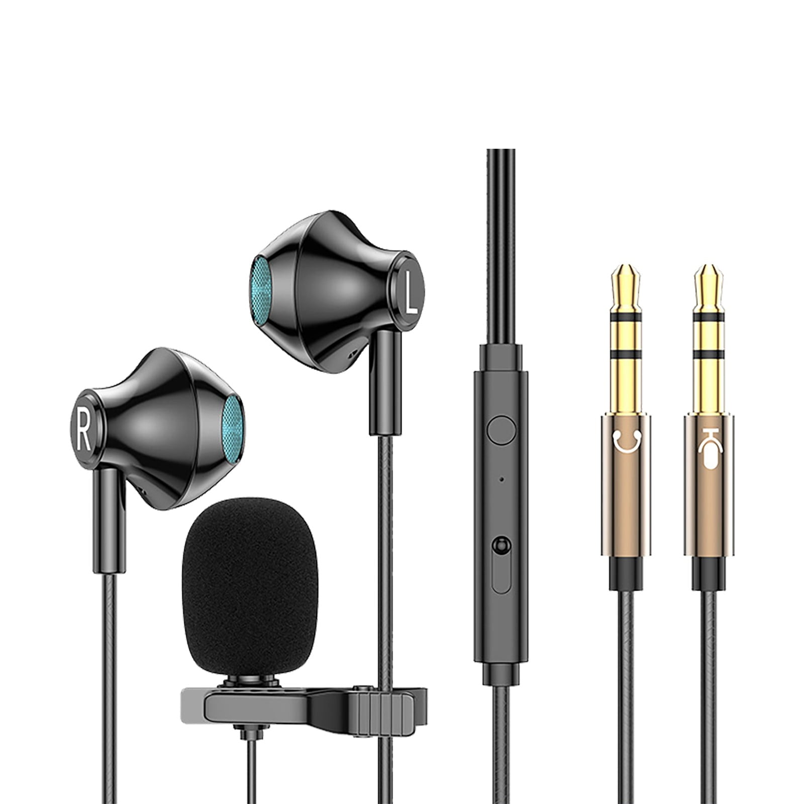 Android Headphone New Upgraded Clip On Microphone With Connector Metal ...