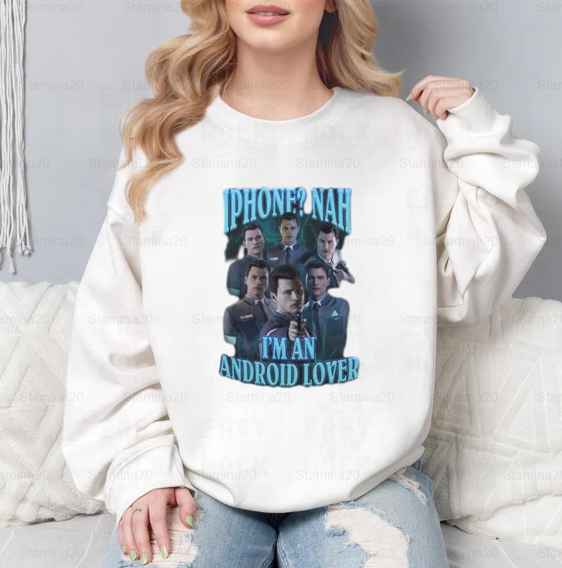 Android Lover Sweatshirt with Connor Detroit Become Human Art, for men ...