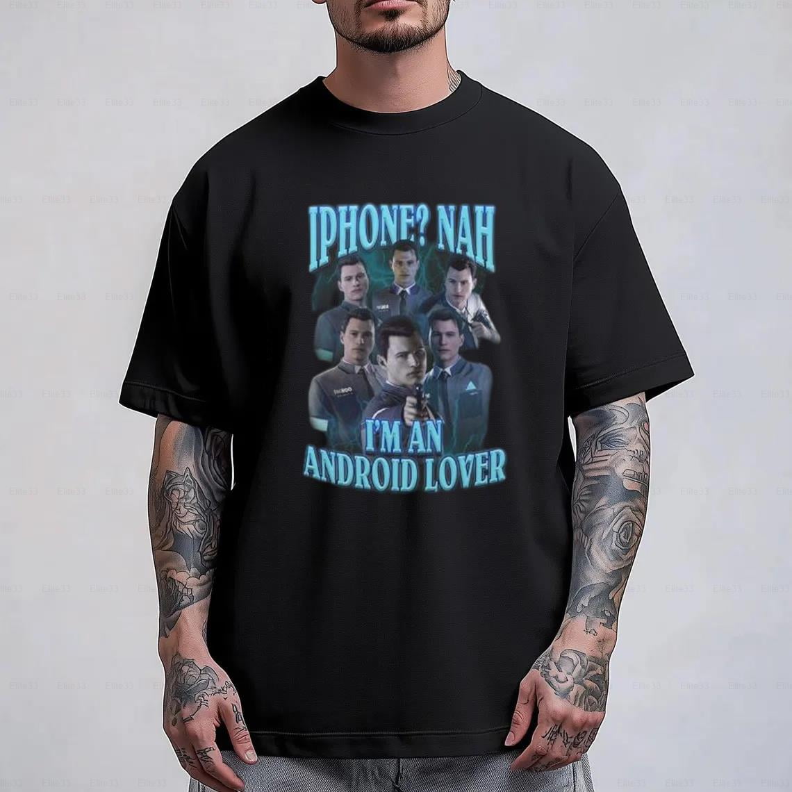 Android Lover T-Shirt with Connor Detroit Become Human Art, for men ...