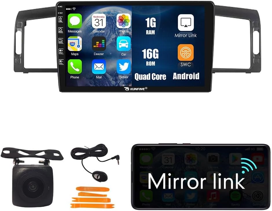 Android Navigation Stereo GPS Radio Reverse Camera Display 9" IPS ...