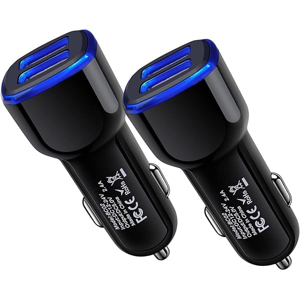 Android Phone Car Charger 12 Volt USB Outlet Car Adapter Plug, Dual 2 ...
