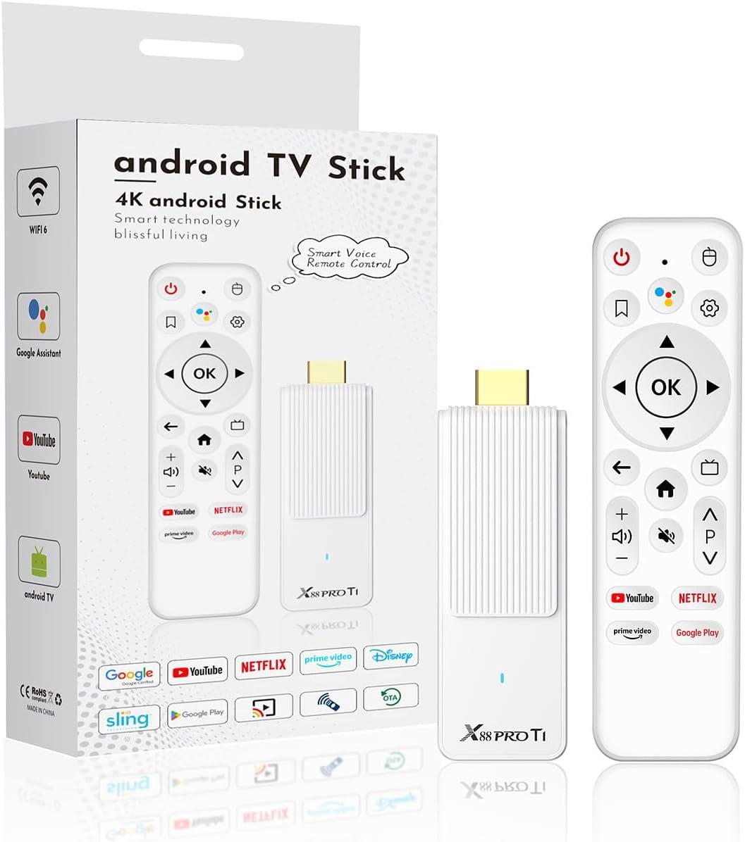 Android TV Stick 4K, 2025 14.0 2GB RAM 16GB ROM Ultra HD RK3518 CPU ...