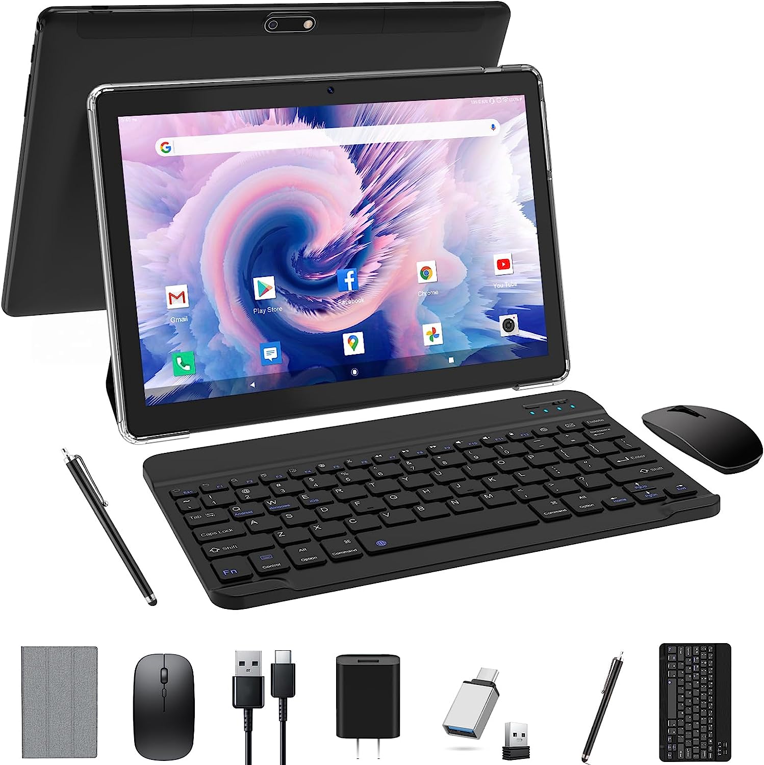 Ematic 10" 16GB Quad-Core Tablet with Android 7.1 (Nougat) + Keyboard ...