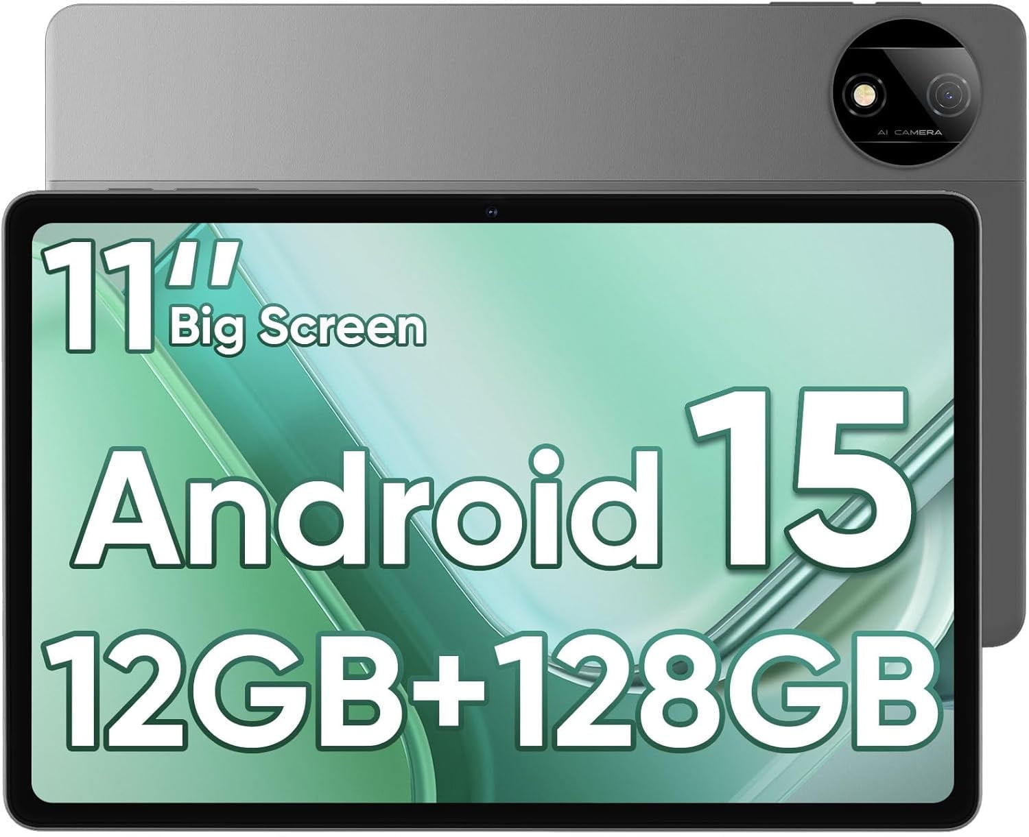 Android Tablet 11 inch Android 15 Tablets, 12GB RAM 128GB ROM 1TB ...