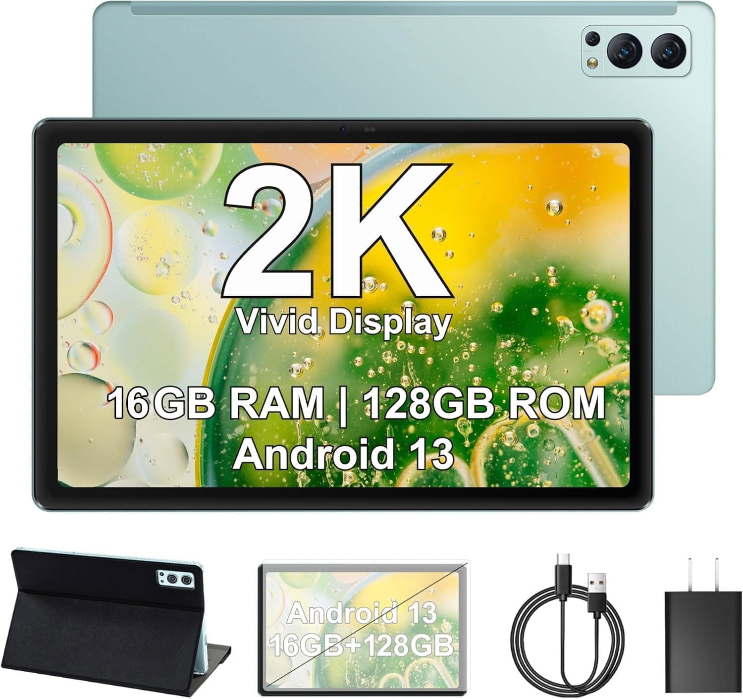 Android Tablet with Case, Octa-Core Processor Tablet with 16GB RAM ...