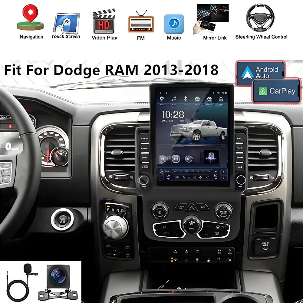 Android Touch Screen Car Stereo with CarPlay Android Auto for Dodge RAM ...