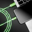 3 in 1 LED Flowing Light up Charger Charging Cable USB Cord for Android ...