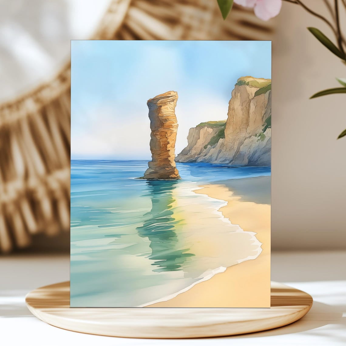 Andros Greece Print, Old Lady’S Jump Coastal Wall Art, Cycladic Island ...