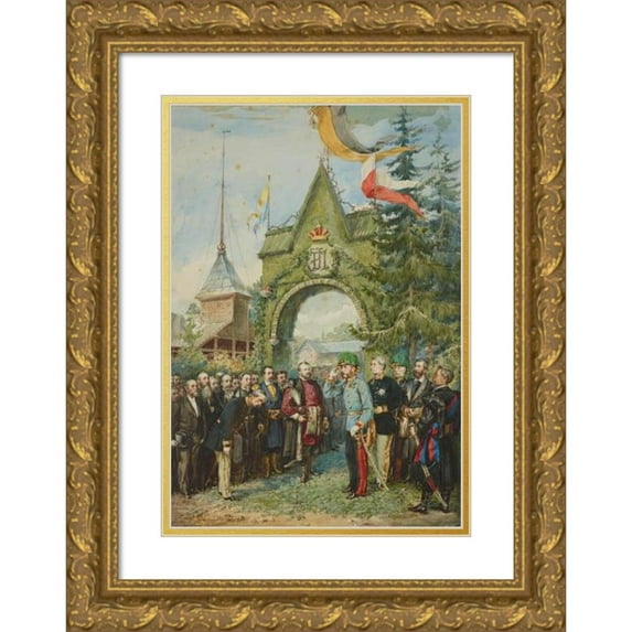 Andrzej Bronisław Grabowski 11x14 Gold Ornate Wood Frame and Double ...