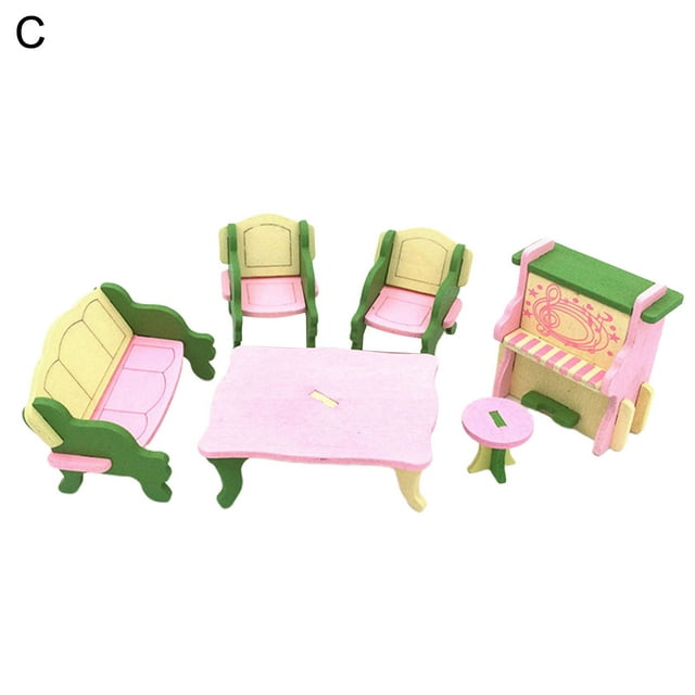 Andvari 1 Set Dollhouse Furniture Handmade Micro Landscape Mini Wooden