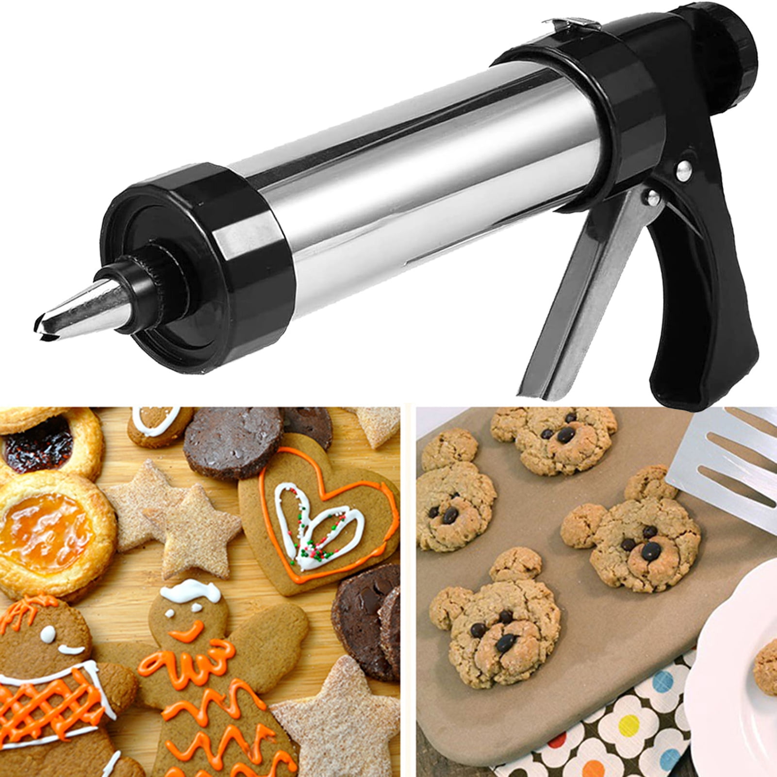 Andvari 23Pcs Set Stainless Steel Cookie Press Kit Easy to Use Limit ...