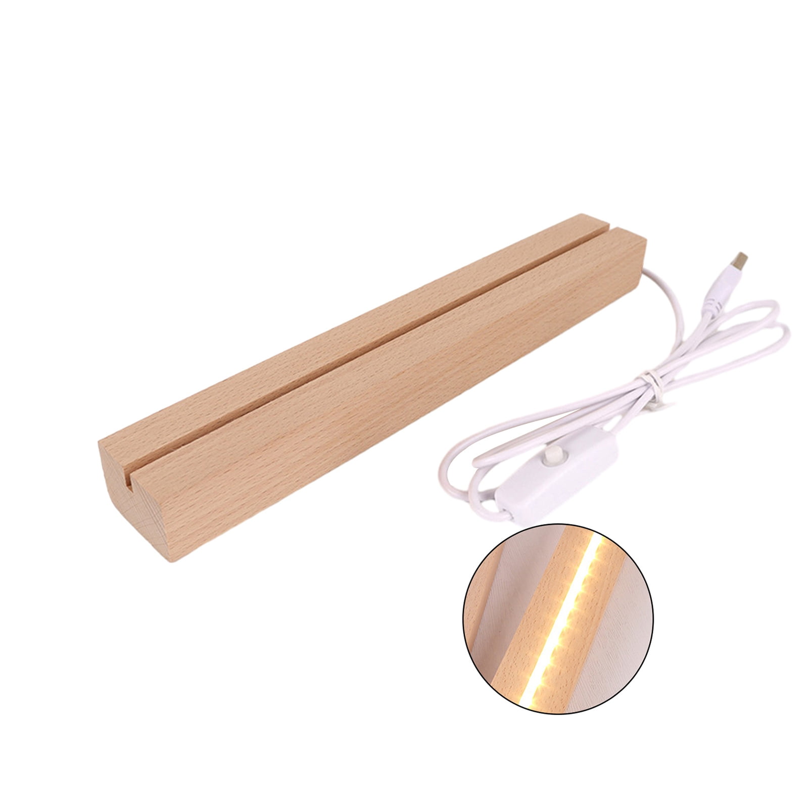 Andvari Art Glass Light Base LED Night Light Base with Rectangle ...