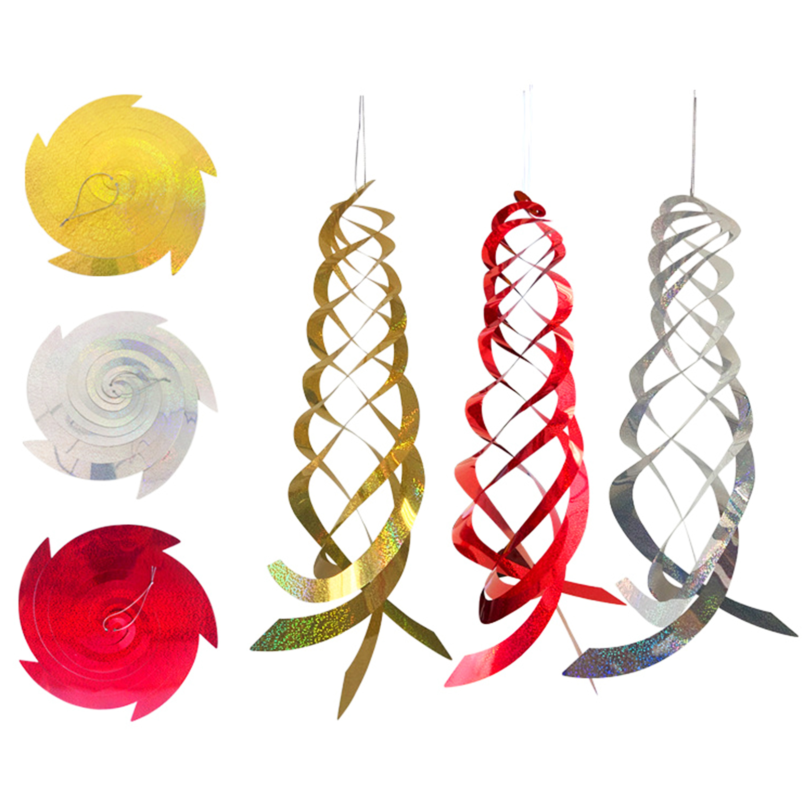 Andvari Bird Repellent Spiral Reflector Highly Reflective Wind Spinner ...