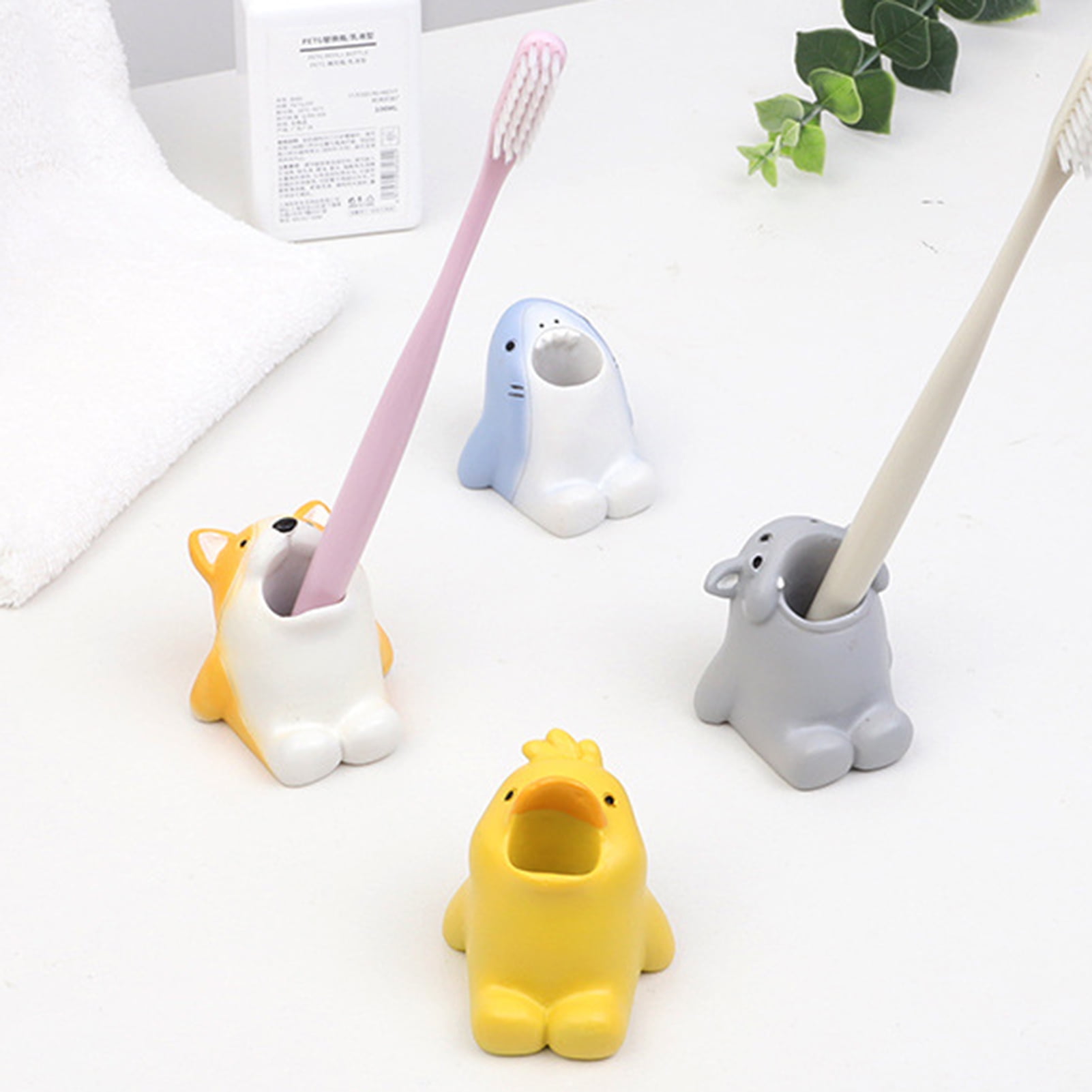 Andvari Cartoon Toothbrush Holder Multifunctional Resin Bathroom ...