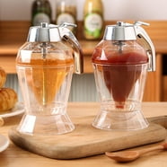 Clear Syrup Dispenser for Pancakes - No Drip Honey Dispenser Plastic ...