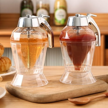 Clear Syrup Dispenser for Pancakes - No Drip Honey Dispenser Plastic ...