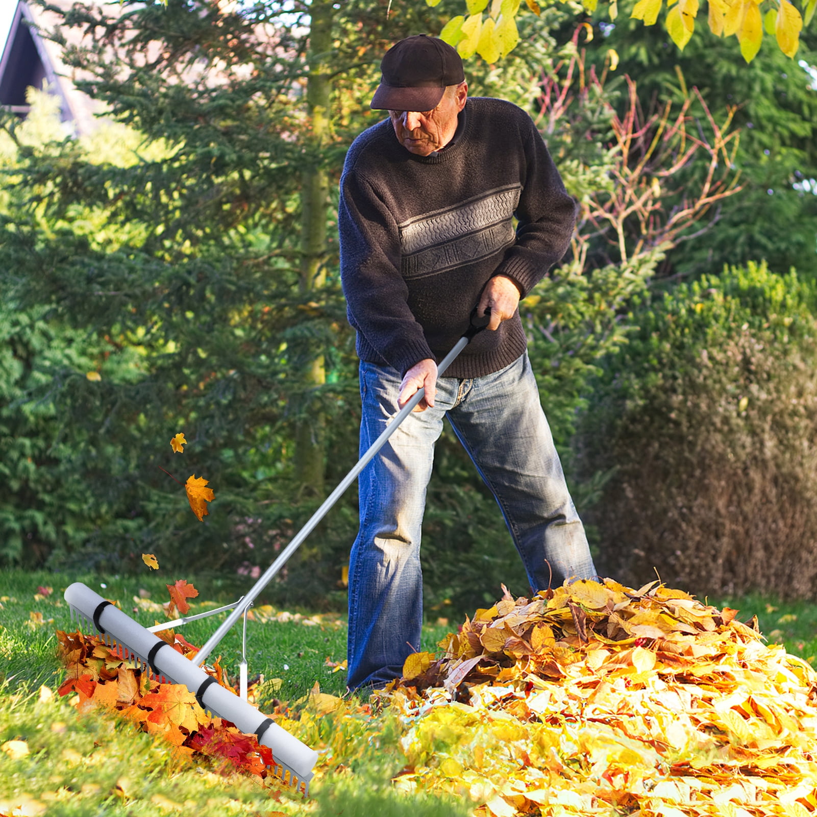 Andvari Floating Rake, 36", Extension Aluminum, for pond, with rope ...