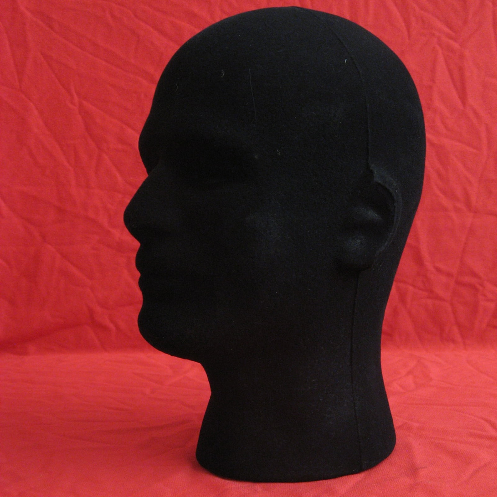 Andvari Head Model Sturdy Foam Flocking Black Mannequin Model Head for ...