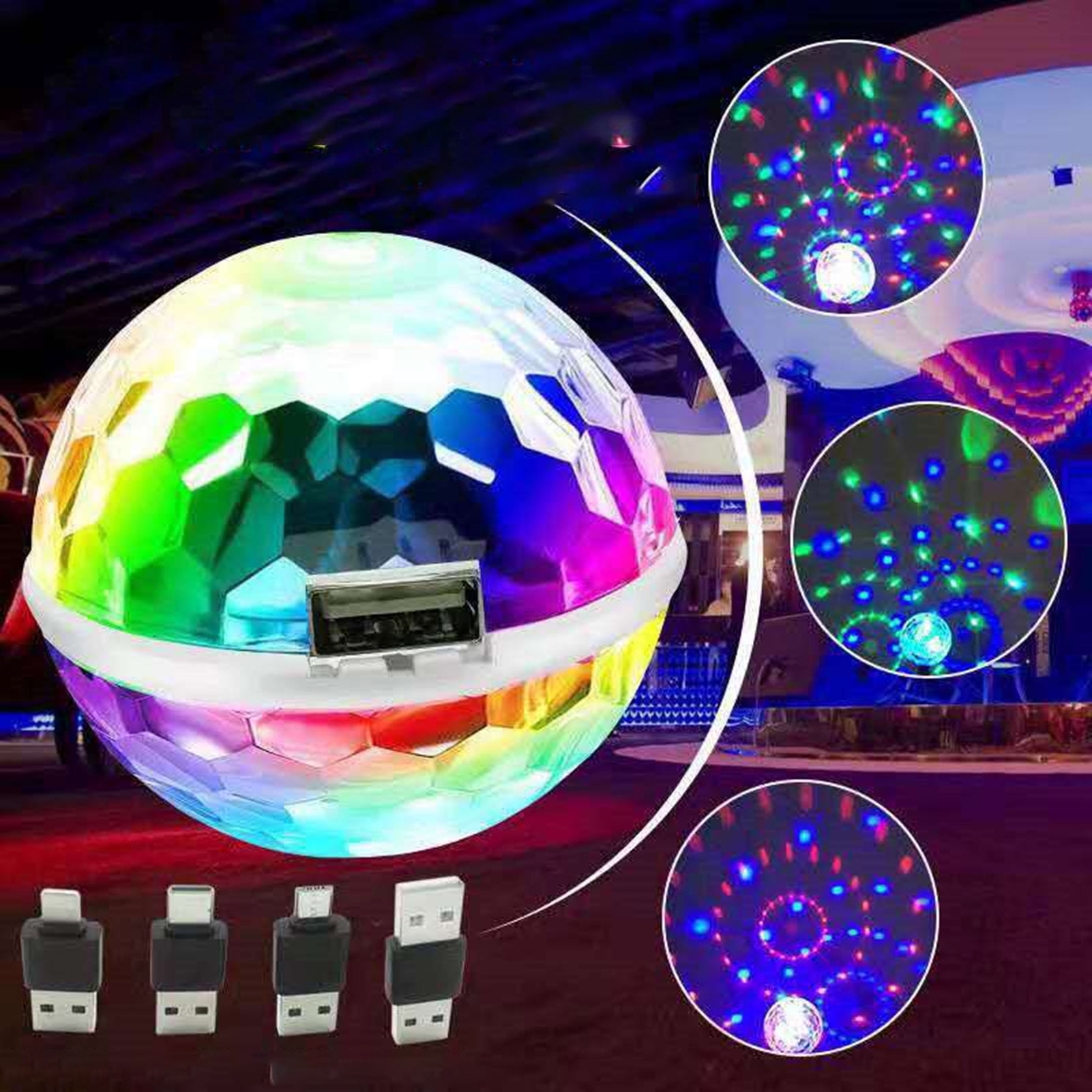 Andvari LED Disco Ball Light High Brightness Play Compact Size Portable ...