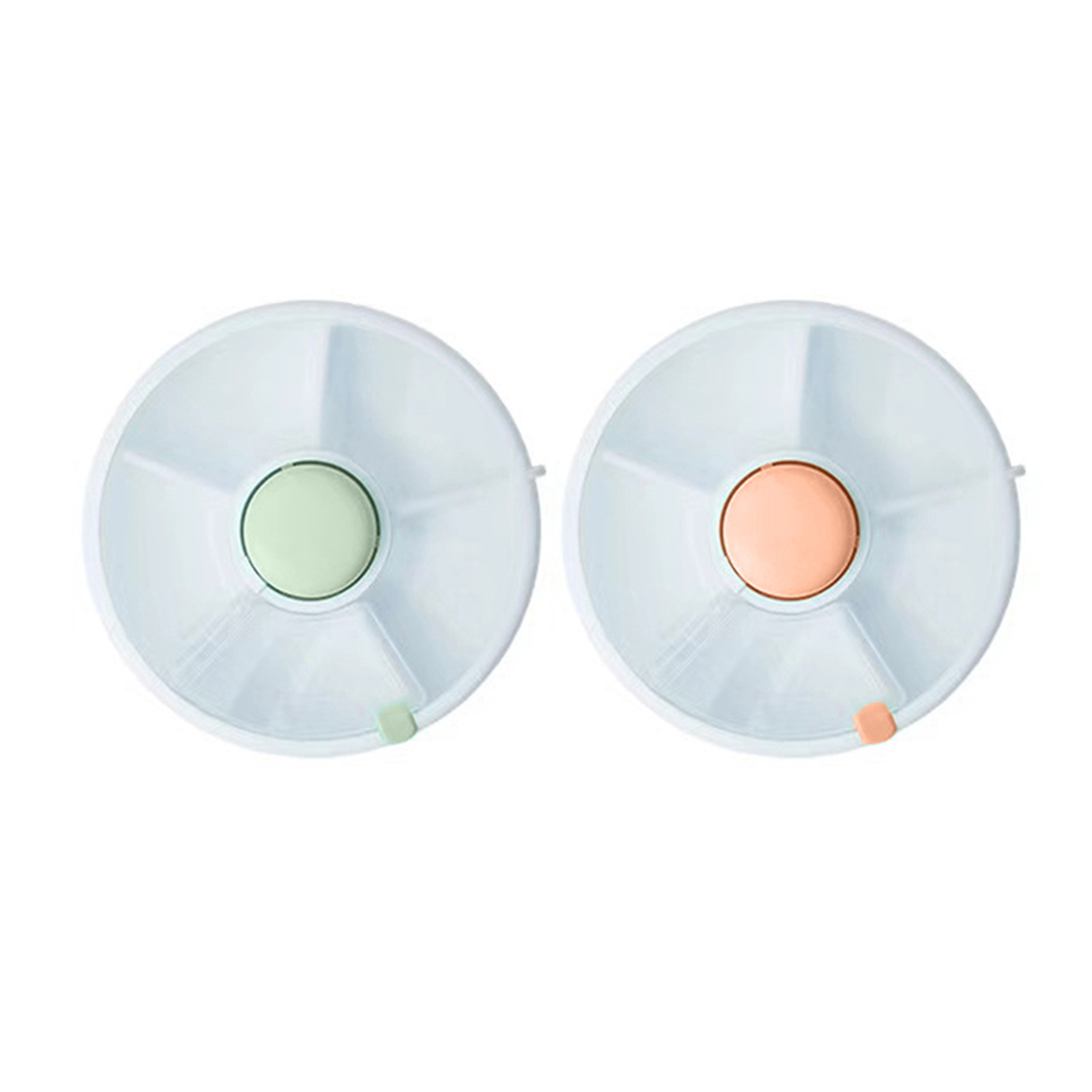 Andvari Leak-proof Snack Holder - 5 Compartment Round Snack Box with ...