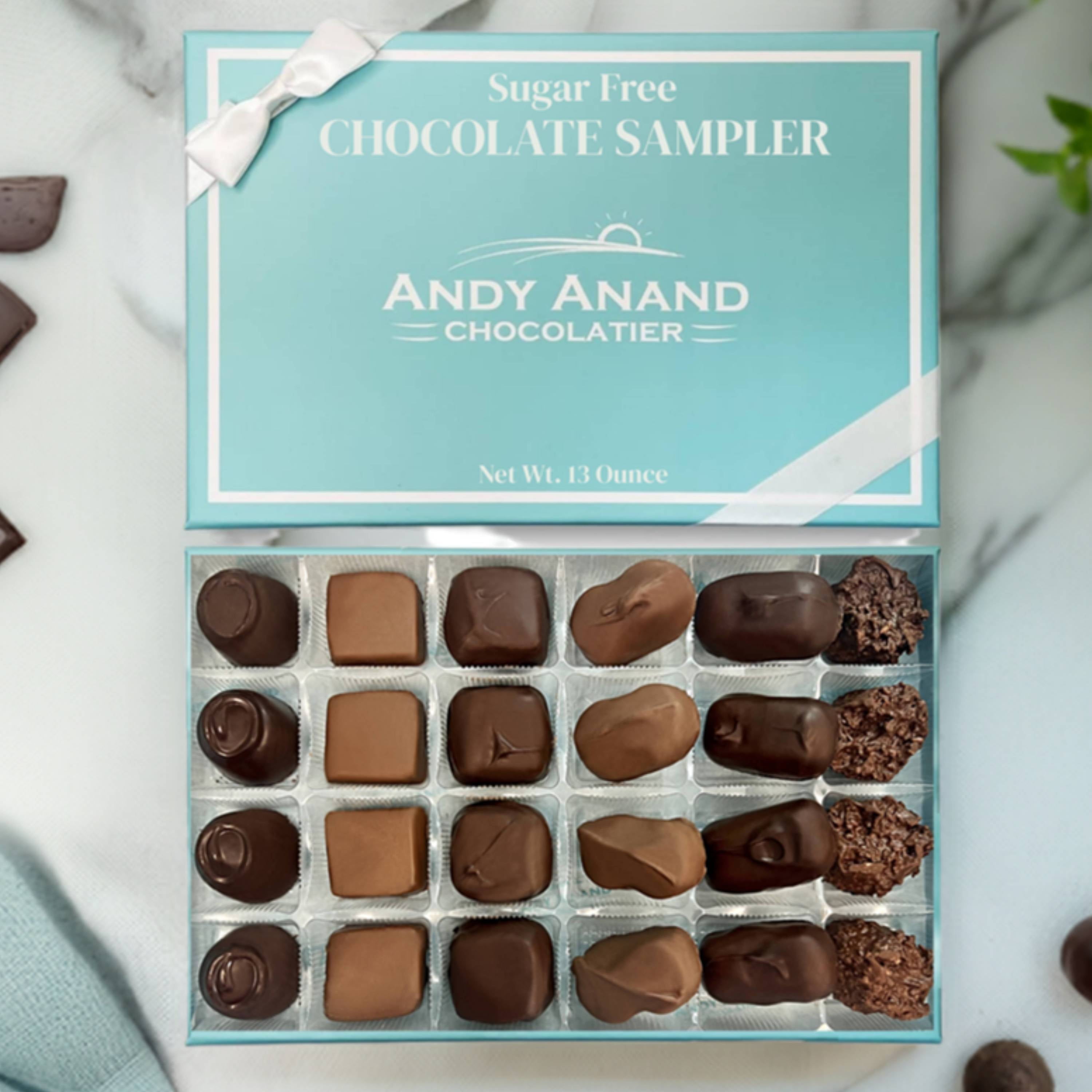 Andy Anand Sugar Free Chocolate Sampler of Finest Caramels, English ...