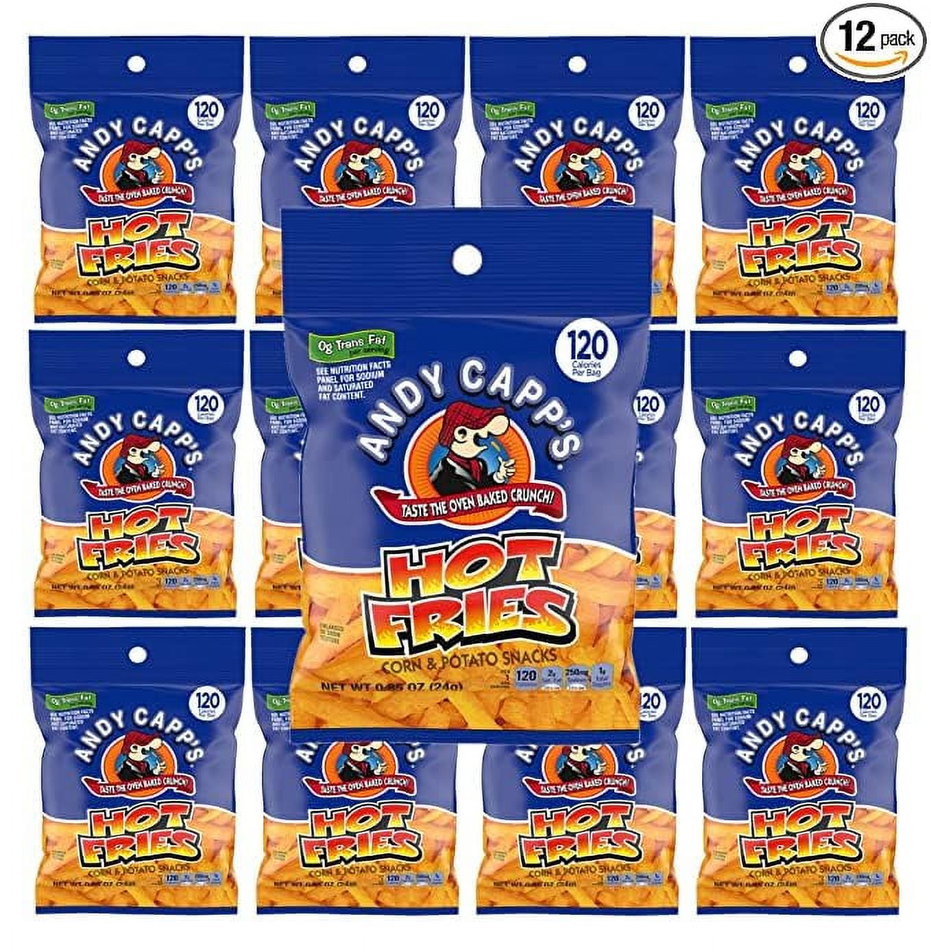Andy Capp's Hot Fries DPF11 0.85oz Bags, Pack of 12 - Walmart.com