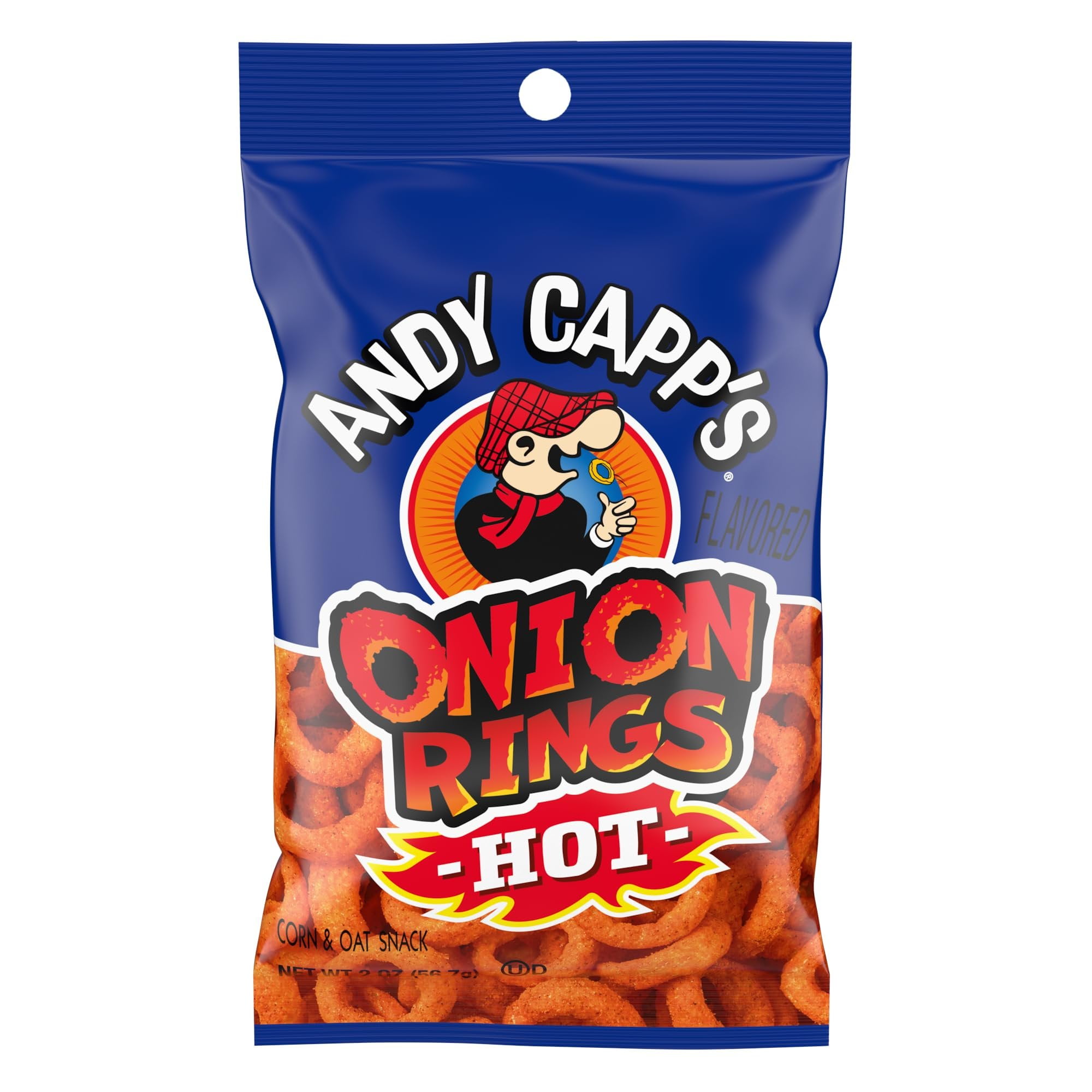Andy Capp's Hot Onion Rings, Spicy Snack, 3 oz Bags (Pack of 12 ...