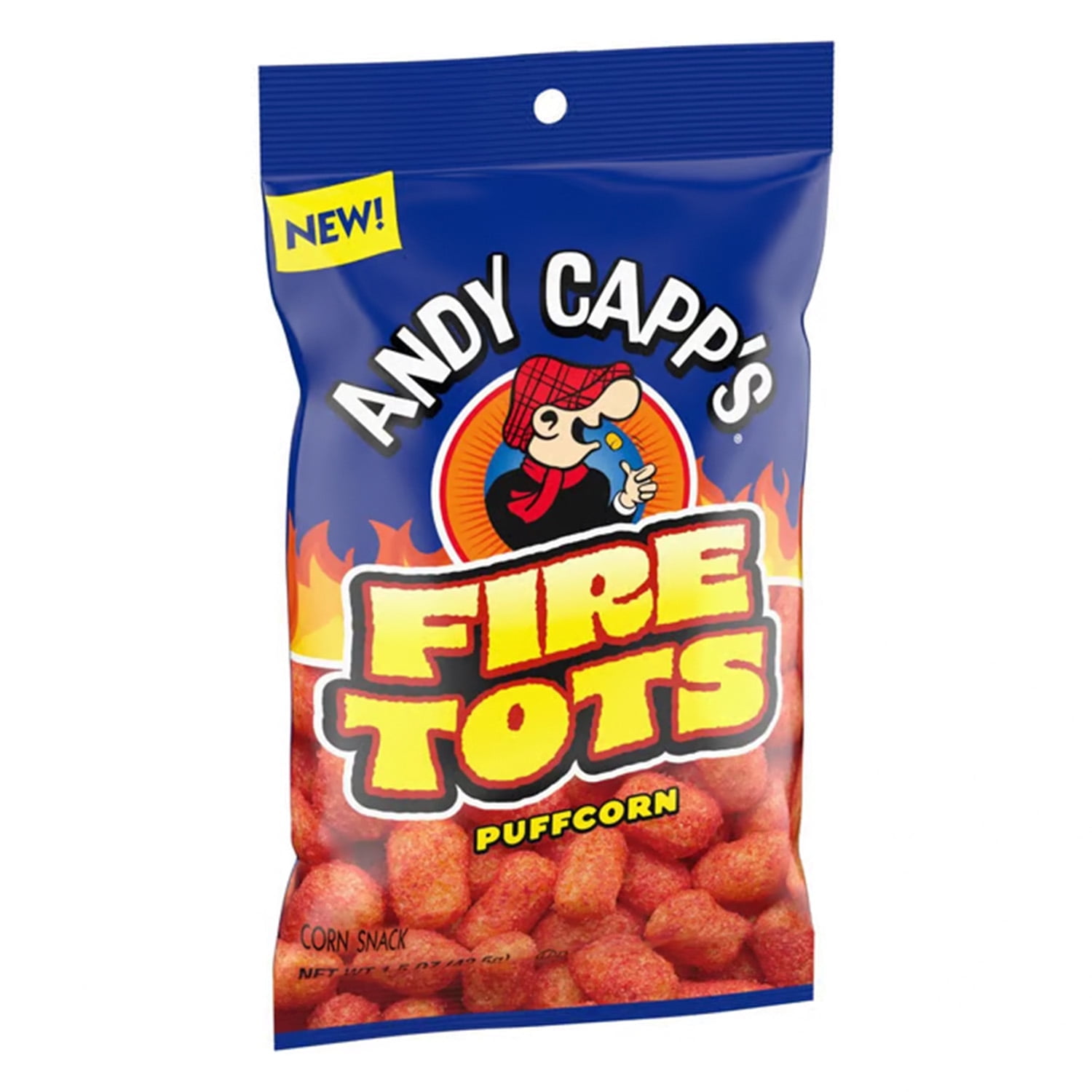 Andy Capp's Fire Tots, Puffcorn Snack, 1.5 oz. - Walmart.com
