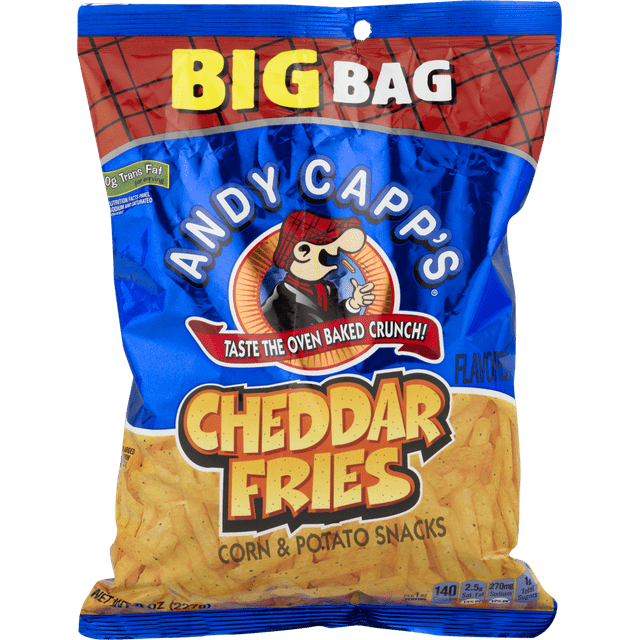 Andy Capps Fries 8 Oz Big Bag Your Choice Of Cheddar Hot Or Variety