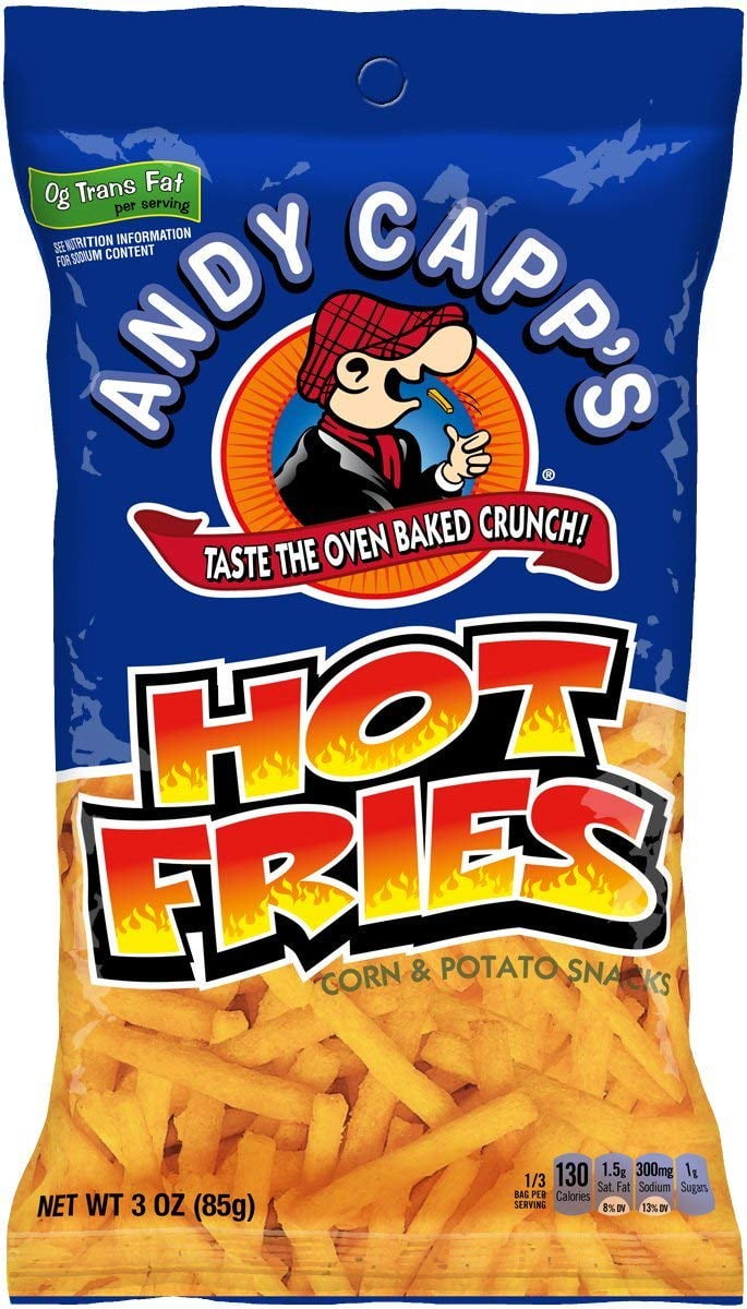 Andy Capp's Hot Fries, Snack, 3 oz, 7 Pack, Spicy Chips - Walmart.com