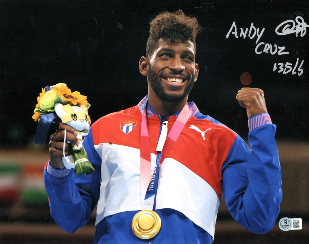Andy Cruz Signed Autographed 11X14 Photo Gold Medal "135 lbs" BAS ...