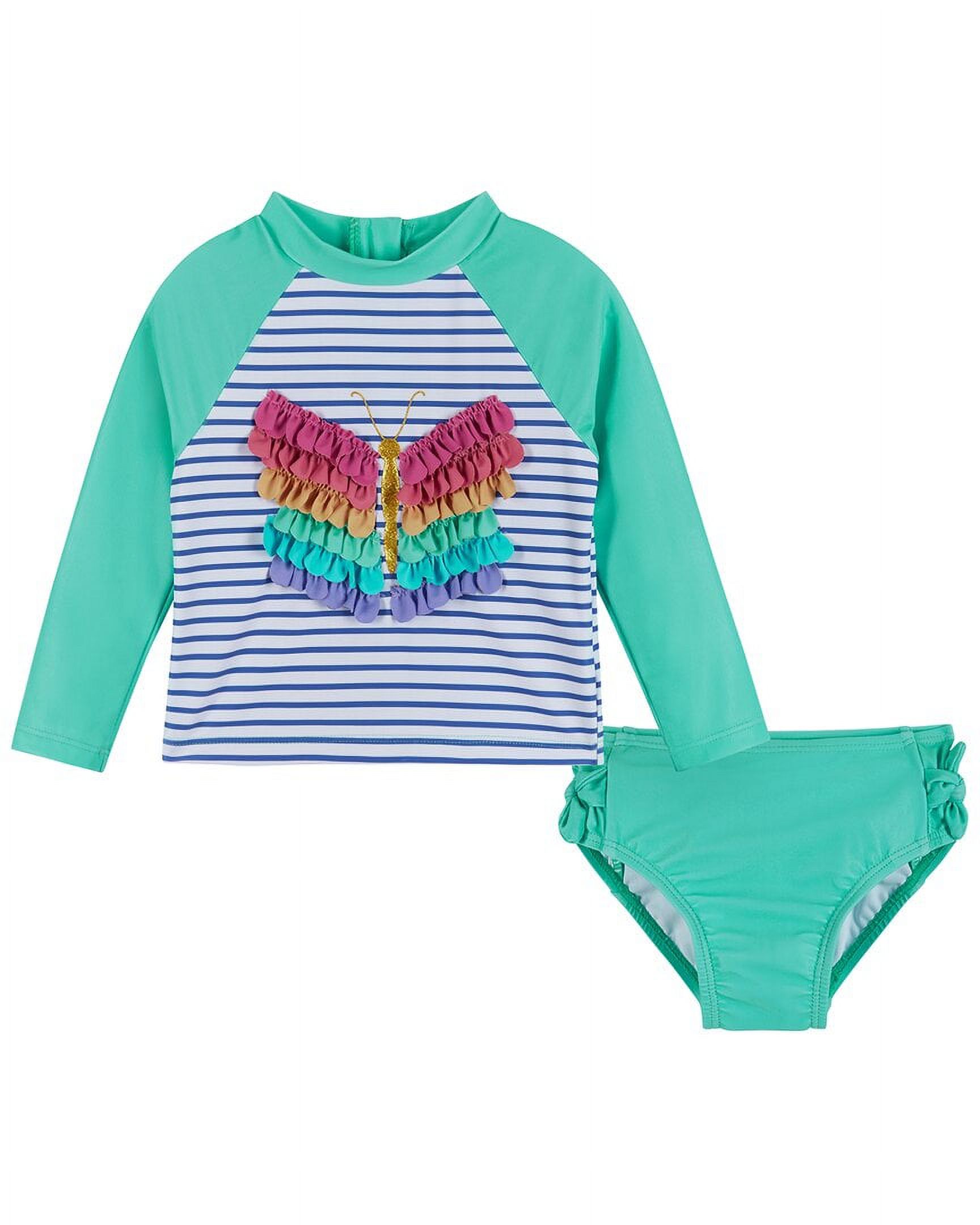 Andy & Evan girls Rashguard Set, 6X, Blue - Walmart.com