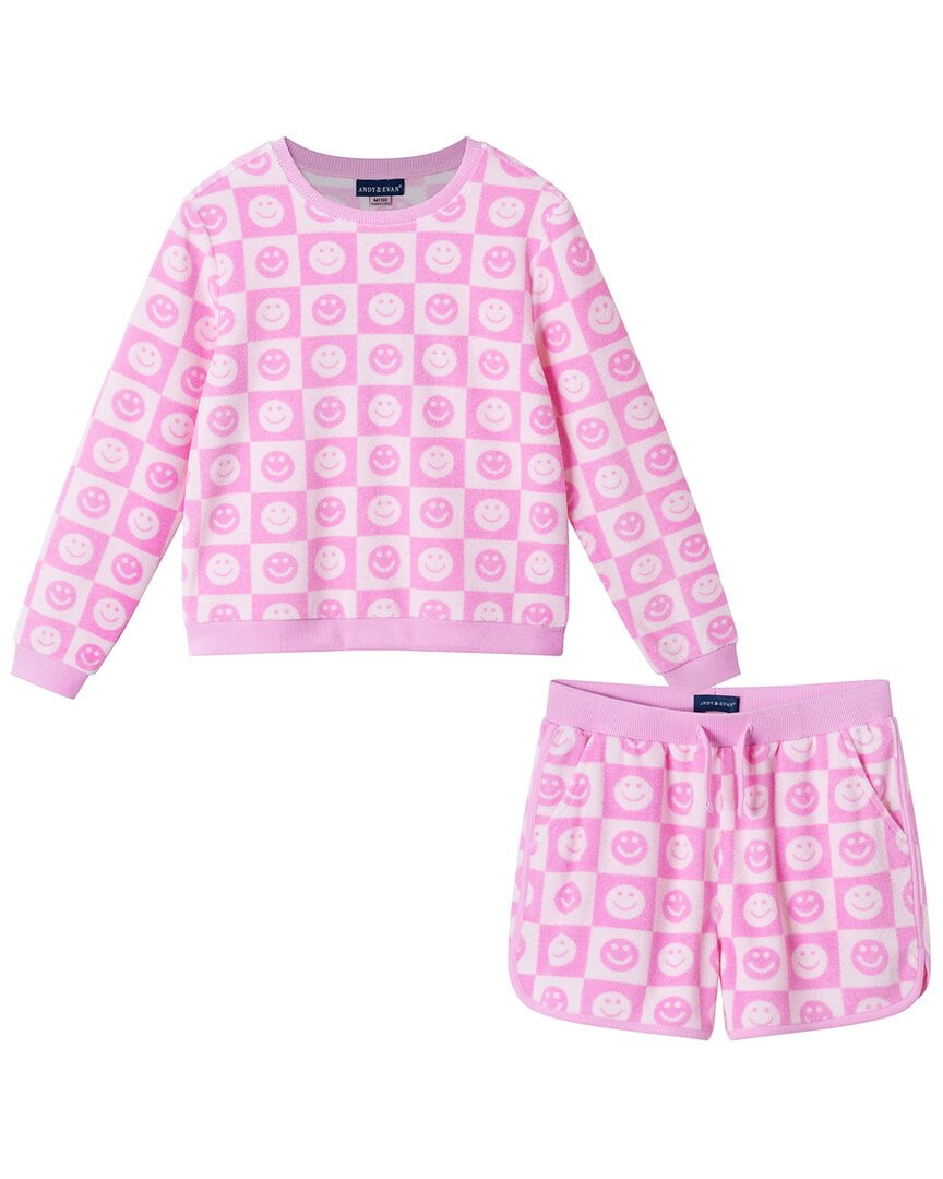 Andy & Evan girls Terry Smiley Cover-Up Set, XL(16), Pink - Walmart.com