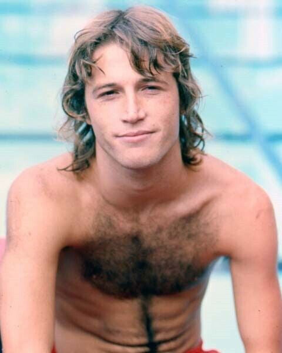 Andy Gibb buff beefcake pin-up with hairy bare chest 1970's era 4x6 photo inch poster - Walmart.com