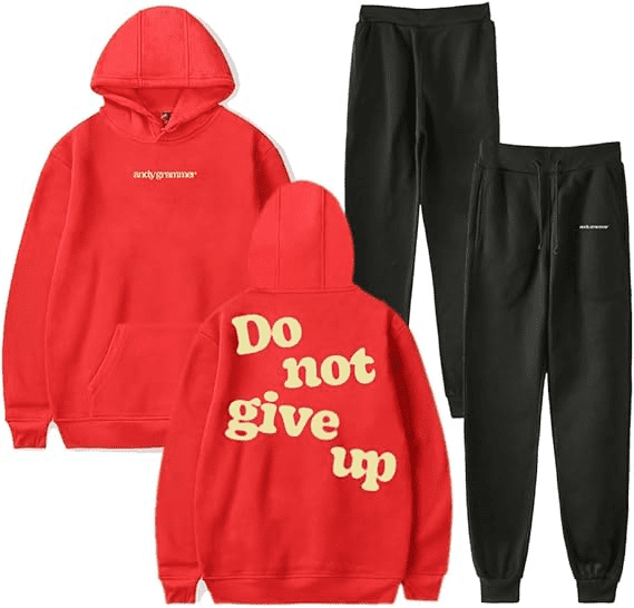 Andy Grammer Do Not Give Up Hoodie and SWEATPANTS set Merch pop print ...
