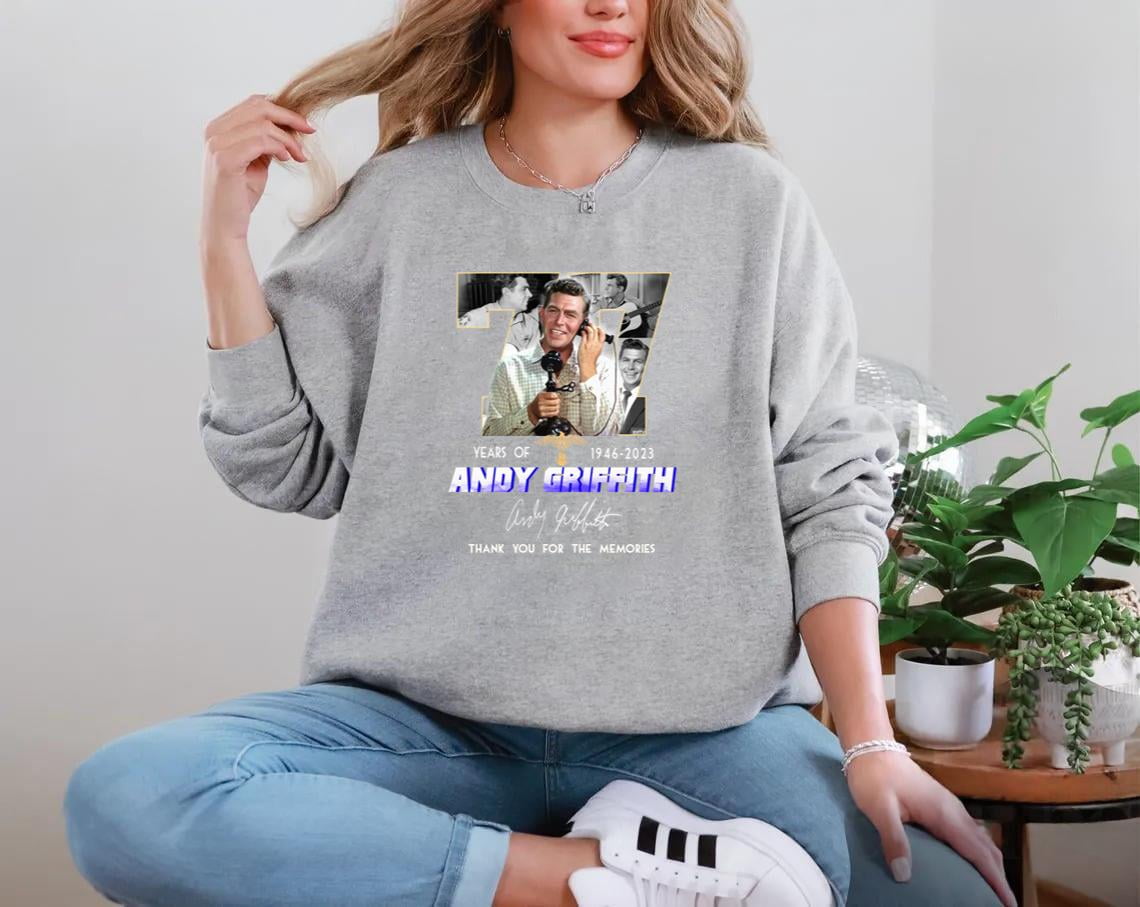 Andy Griffith Career Tribute Sweatshirt Honoring 1946–2023 Legacy, for men & women, up to size ...