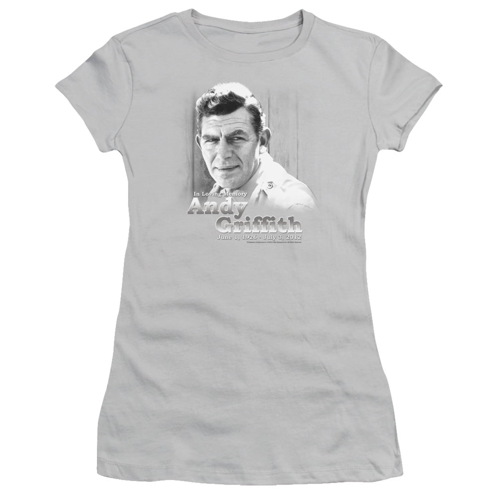Andy Griffith In Loving Memory Junior Women's Sheer T-Shirt Silver ...