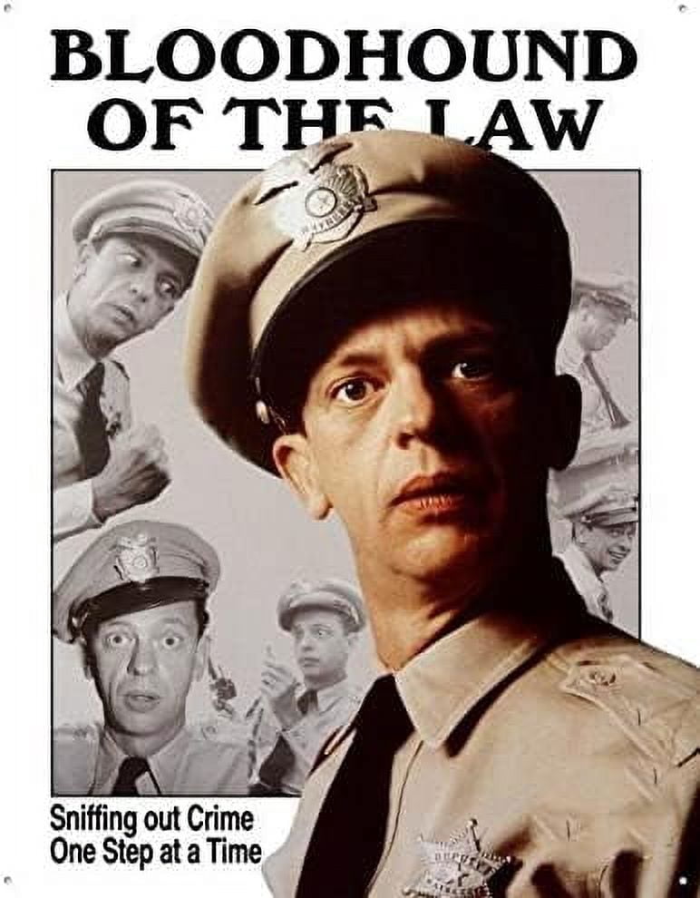 Andy Griffith Show Tin Metal Tin Sign : Barney Fife Bloodhound Metal ...