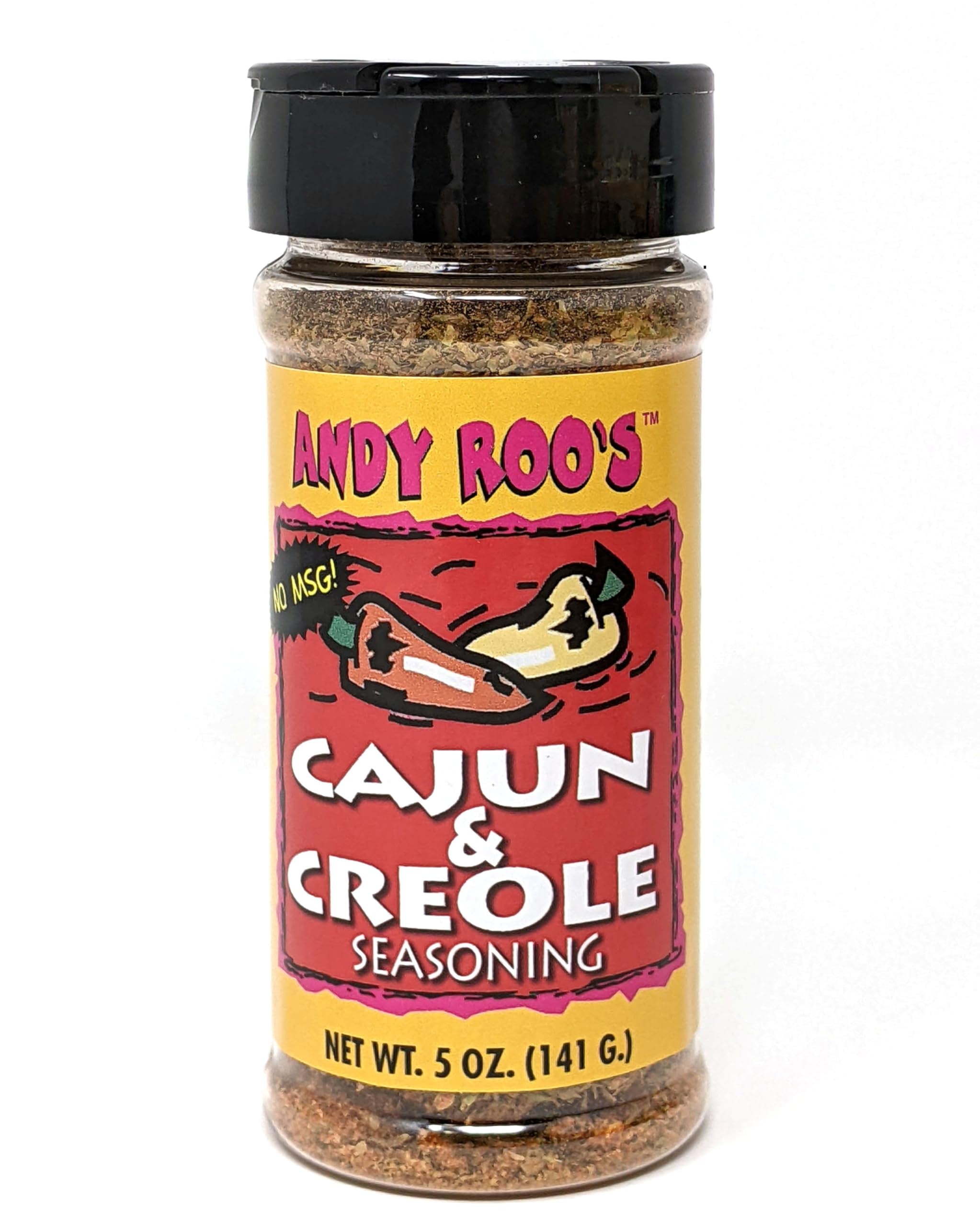 Andy Roo's Cajun & WHF2 Creole Seasoning, 5 Ounce Shaker (No MSG Blend ...