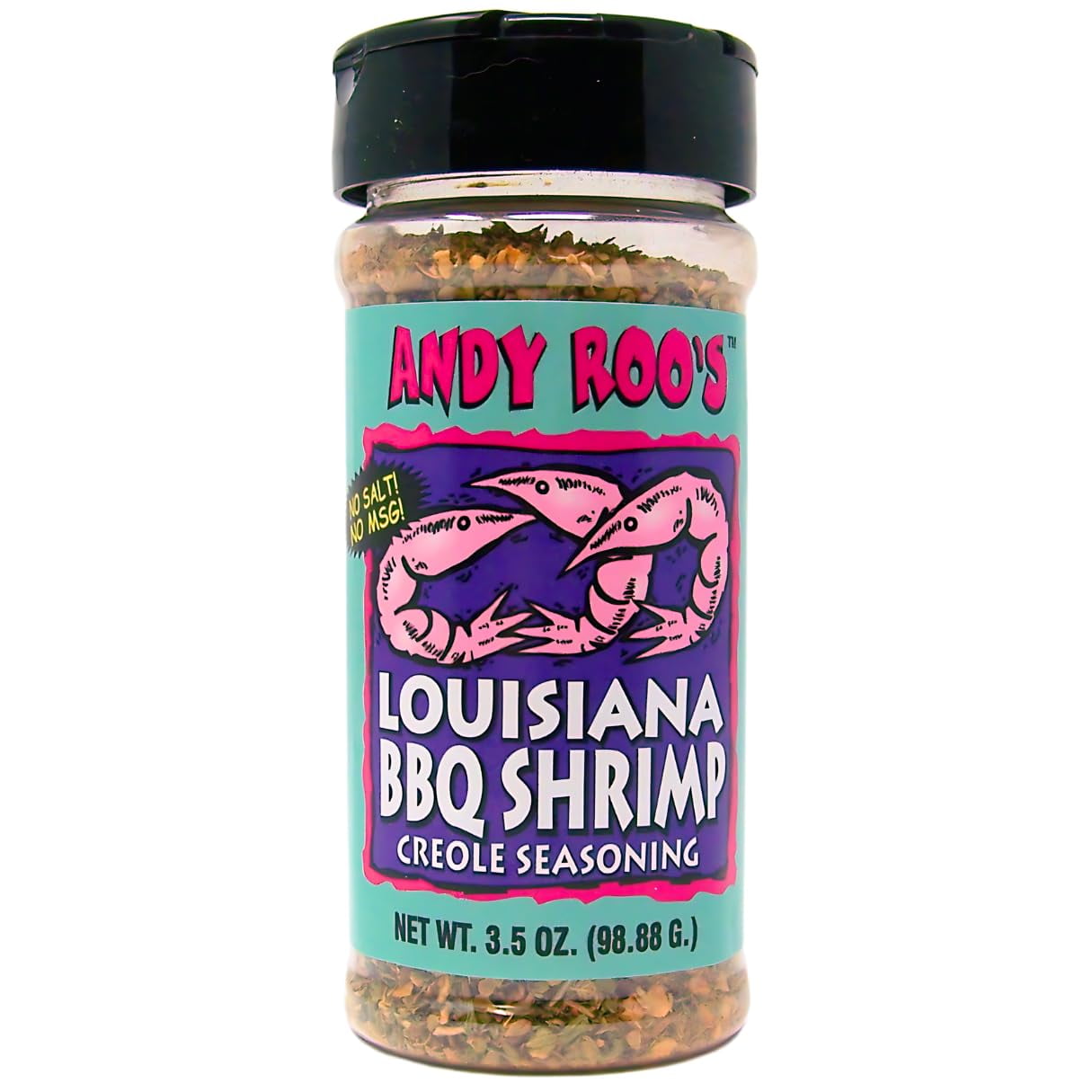 Andy Roo's No Salt STF9 No MSG Louisiana BBQ Shrimp Creole Seasoning, 3 ...