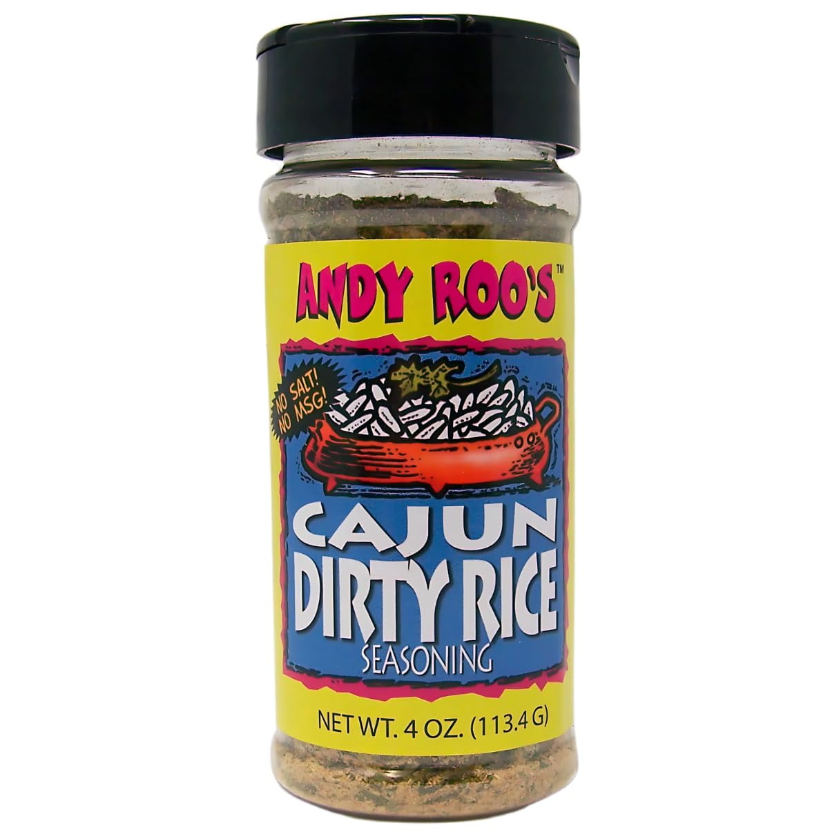 Andy Roo's Salt-Free Cajun MZF22 Dirty Rice Creole Seasoning, 4 Ounce ...