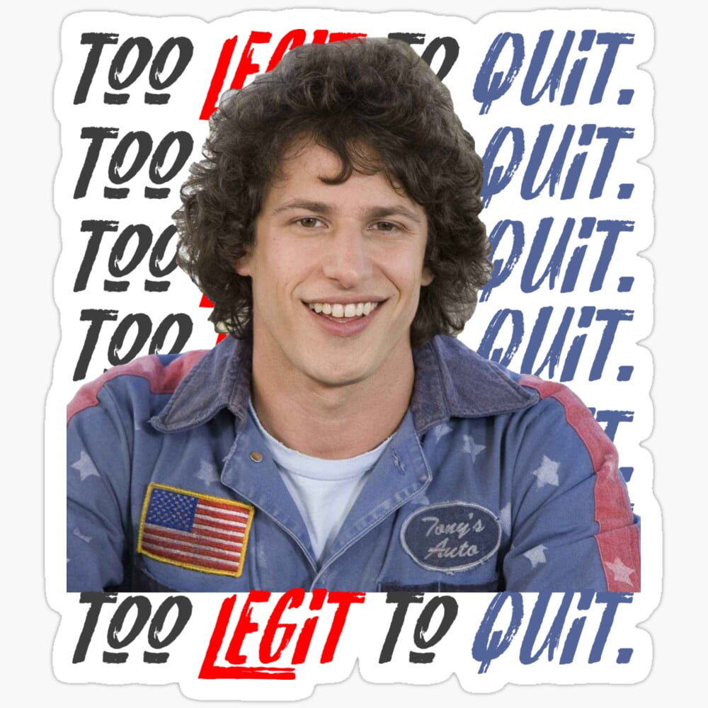 Andy Samberg Hot Rod Too Legit To Quit Sticker Phone Decal Water Bottle ...