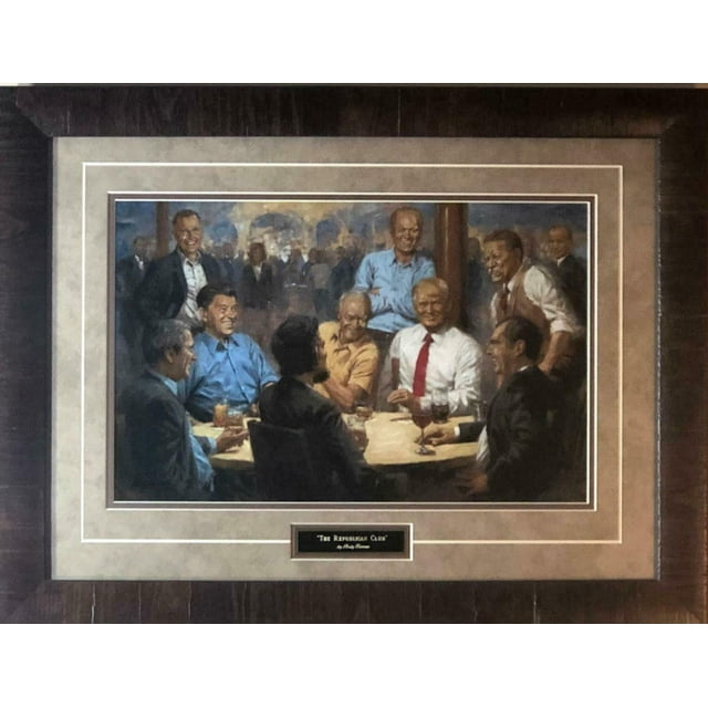 Andy Thomas Signed Framed Art Print - The Republican Club, Size 25x19 ...