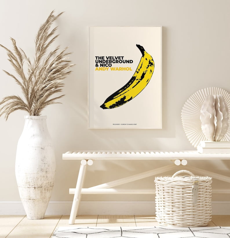 Andy Warhol Banana Exhibition Poster, Velvet Underground Museum Art ...