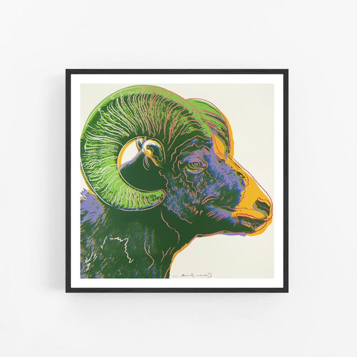 Andy Warhol Bighorn Ram Endangered Species Portfolio Giclee Animal ...