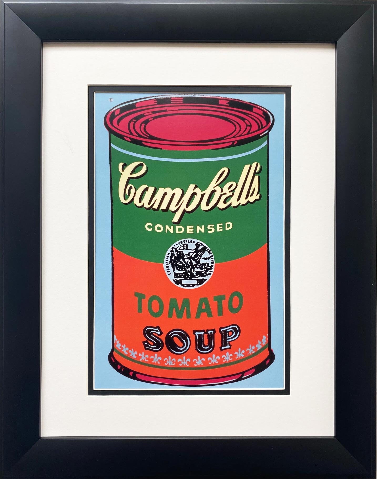 Andy Warhol "Campbell's Soup Can" (green/red) CUSTOM FRAMED Pop Art ...